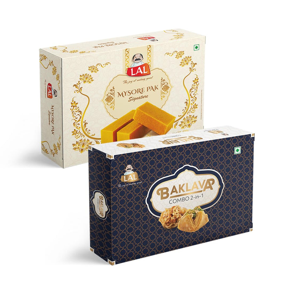 Mysore Pak Signature 400gm & Milk Cake Premium 400gm – Lal Sweets Pvt Ltd